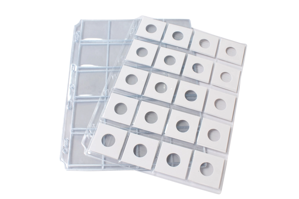India Made Coins & Coin Holders Insert Sheets - Pack of 5 - 150 microns