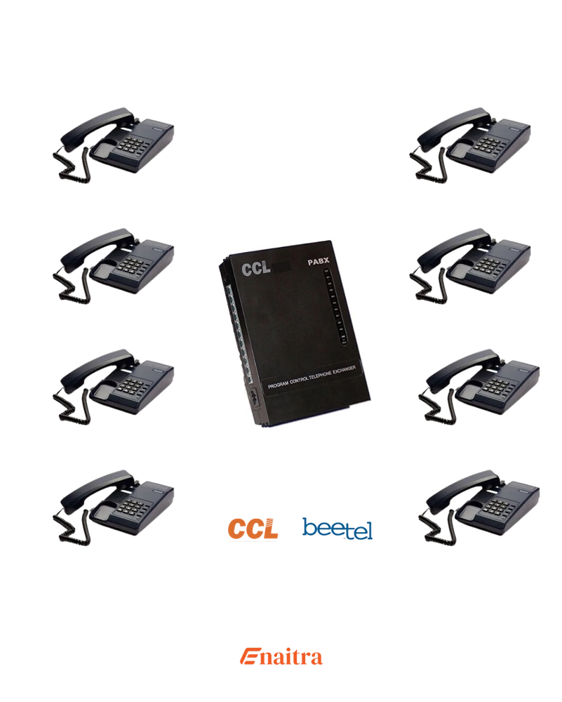 8 Port EPABX & Landline Phones Combo | Premium Quality