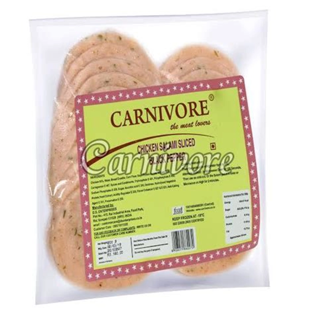 Buy Carnivore Chicken Salami Sliced Black Pepper online from Bring Me dat