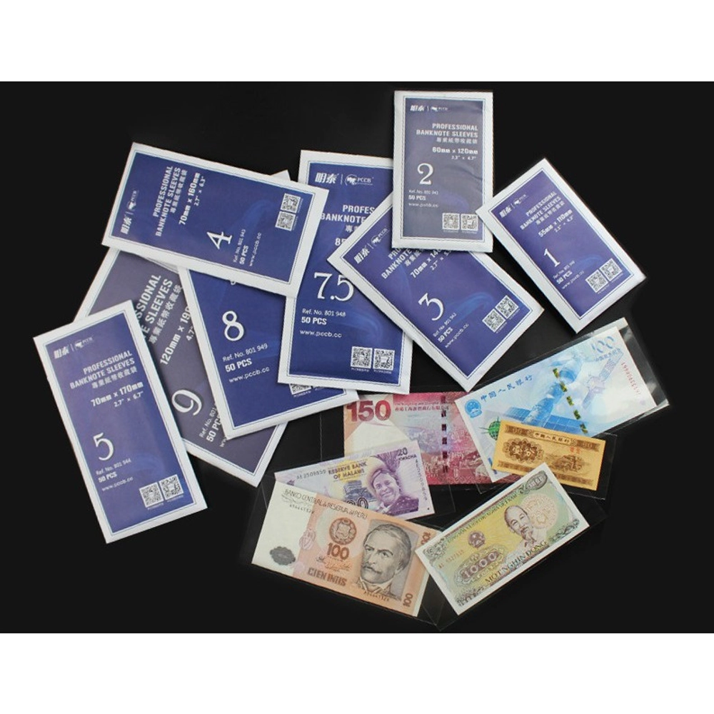 PCCB Accessories: Banknote OPP Sleeves - 50 Pack