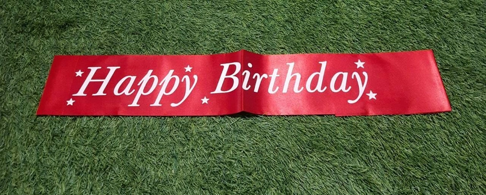Red Happy Birthday Sash For Birthday Boy Or Girl