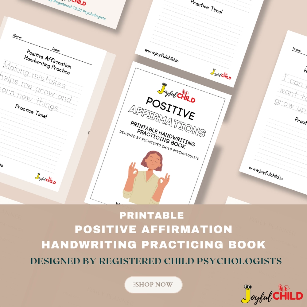 Printable Positive Affirmations Handwriting Practice for Kids | Age 4+