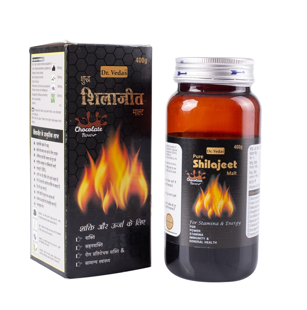 Dr. Veda's Pure Shilajit Malt Chocolate Flavour - 400gram-Pack Of 1 ...