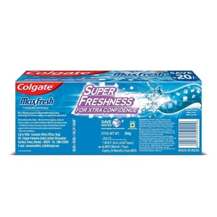 Buy Colgate Maxfresh Peppermint Ice Blue Anticavity To online from ...