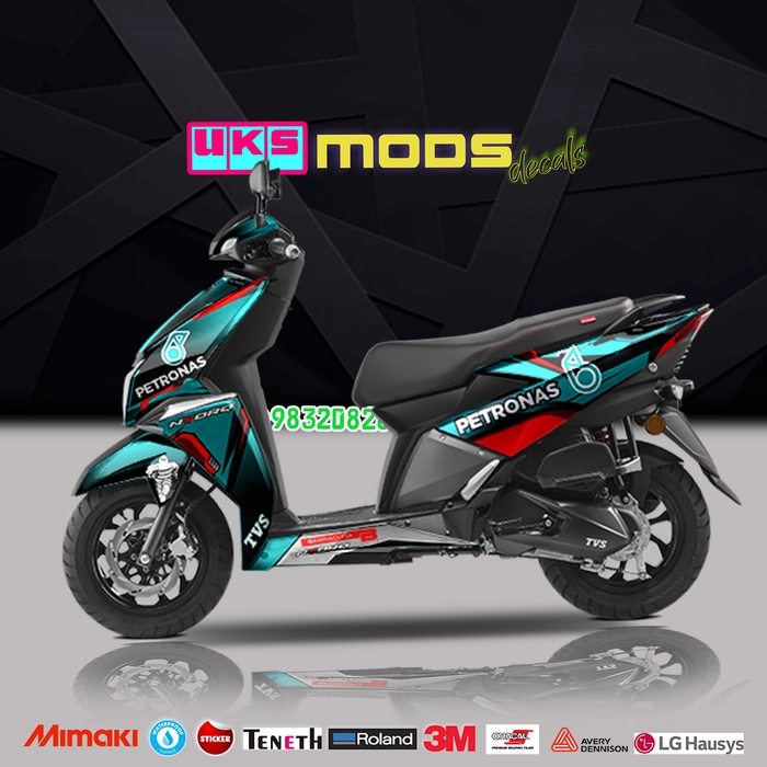 Ntorq Petronas Graphic Sticker - Motocross Graphix
