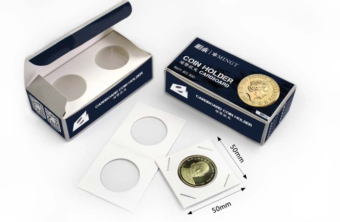 MINGT Cardboard Coin Holders | Pack of 50