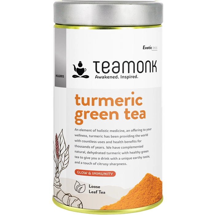 Turmeric Green Tea - Teamonk 100% Natural Teas