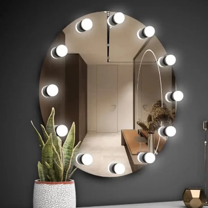 Buy Online Round Shape Hollywood Mirror at Touch2Switch