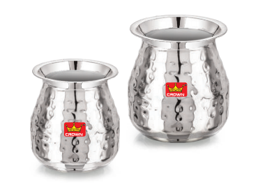 Crown Sathari Lota - Hammered - Karnatakasteels By TKMI Since 1968