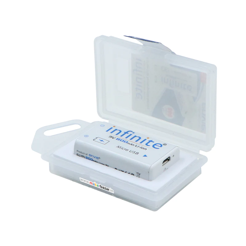 Envie Infinite 9V USB Rechargeable Battery 800Mah