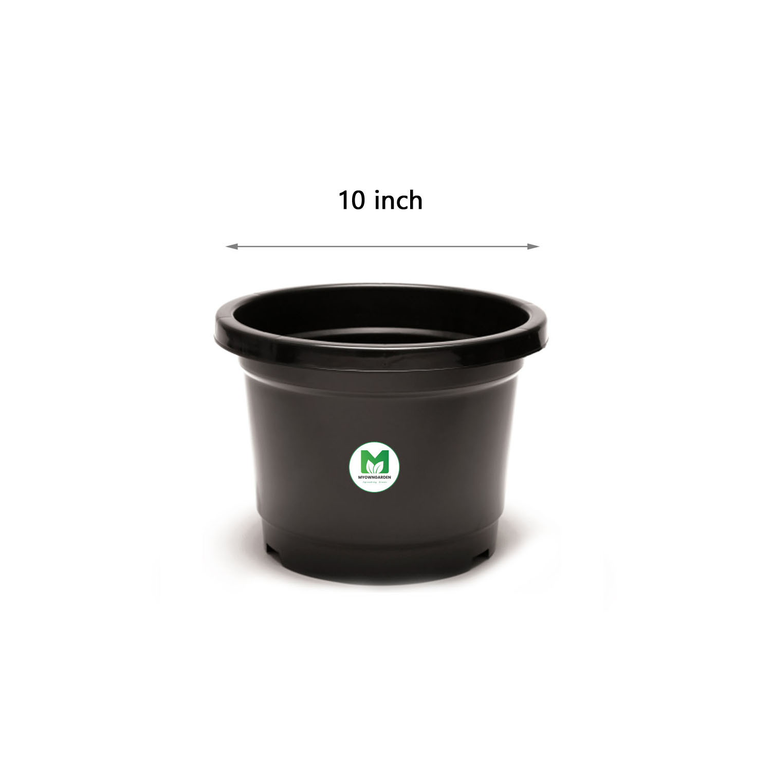 10 Inch Ananda Pot Black - MyOwnGarden®