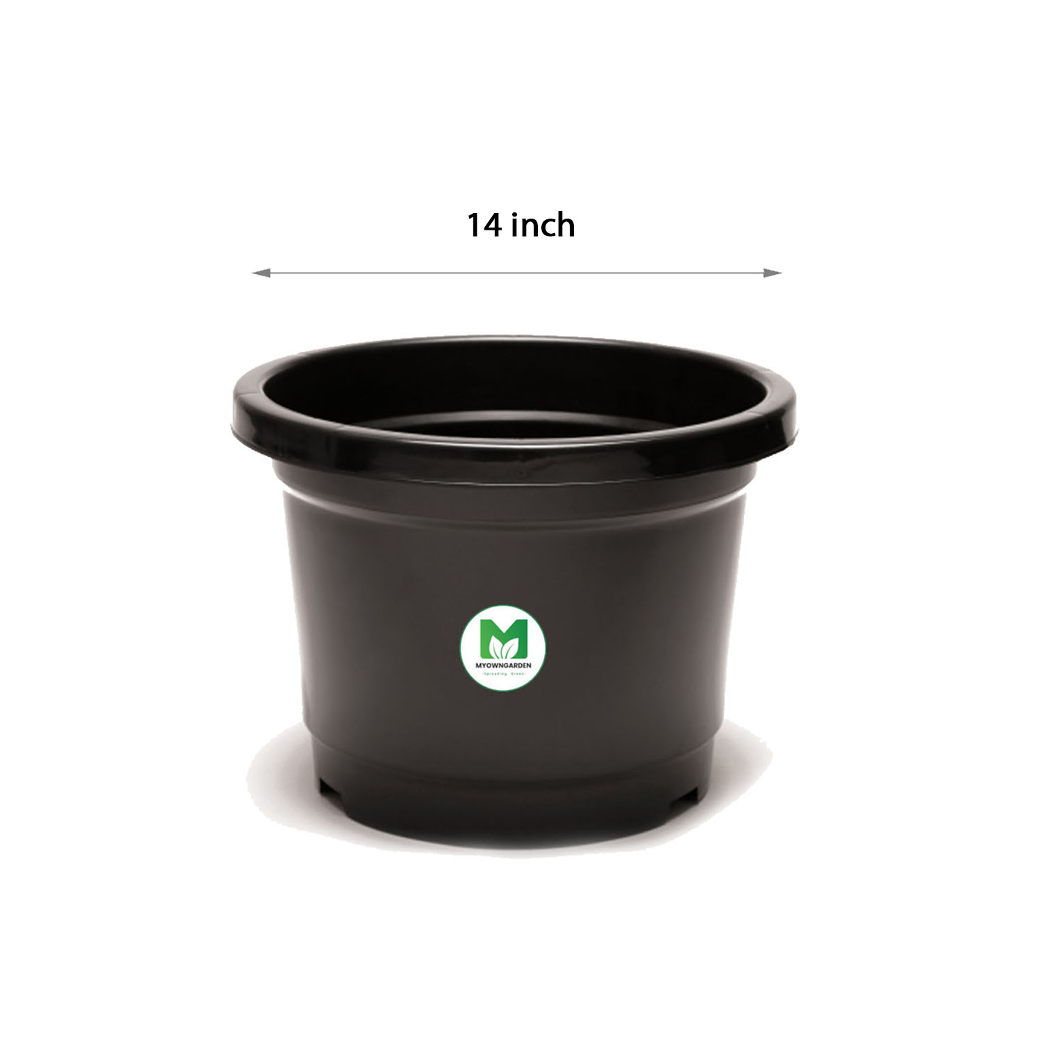 14 Inch Ananda Pot Black - MyOwnGarden®