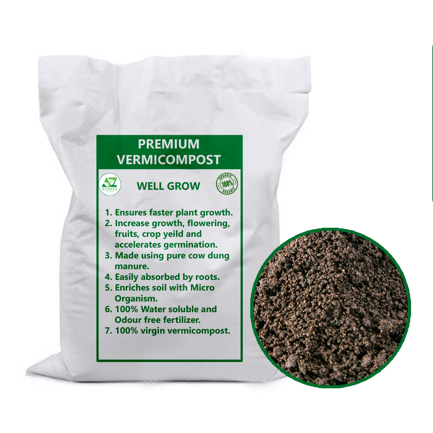 Premium Quality Vermicompost 50kg - Boost Your Garden