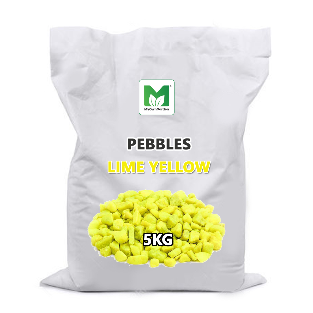 Pebbles 1kg - Lime Yellow - MyOwnGarden®