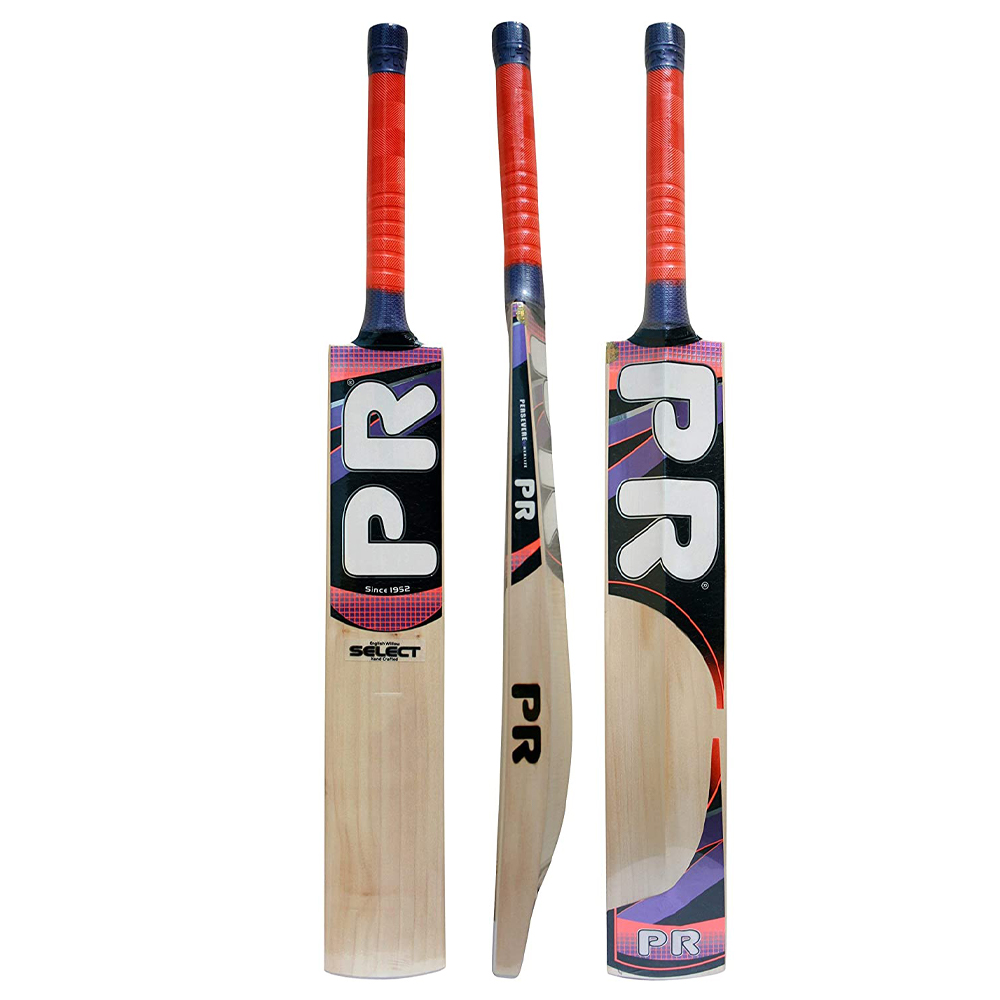 PR Select Premium English Willow Cricket Bat (Short Handle) - Three Wickets