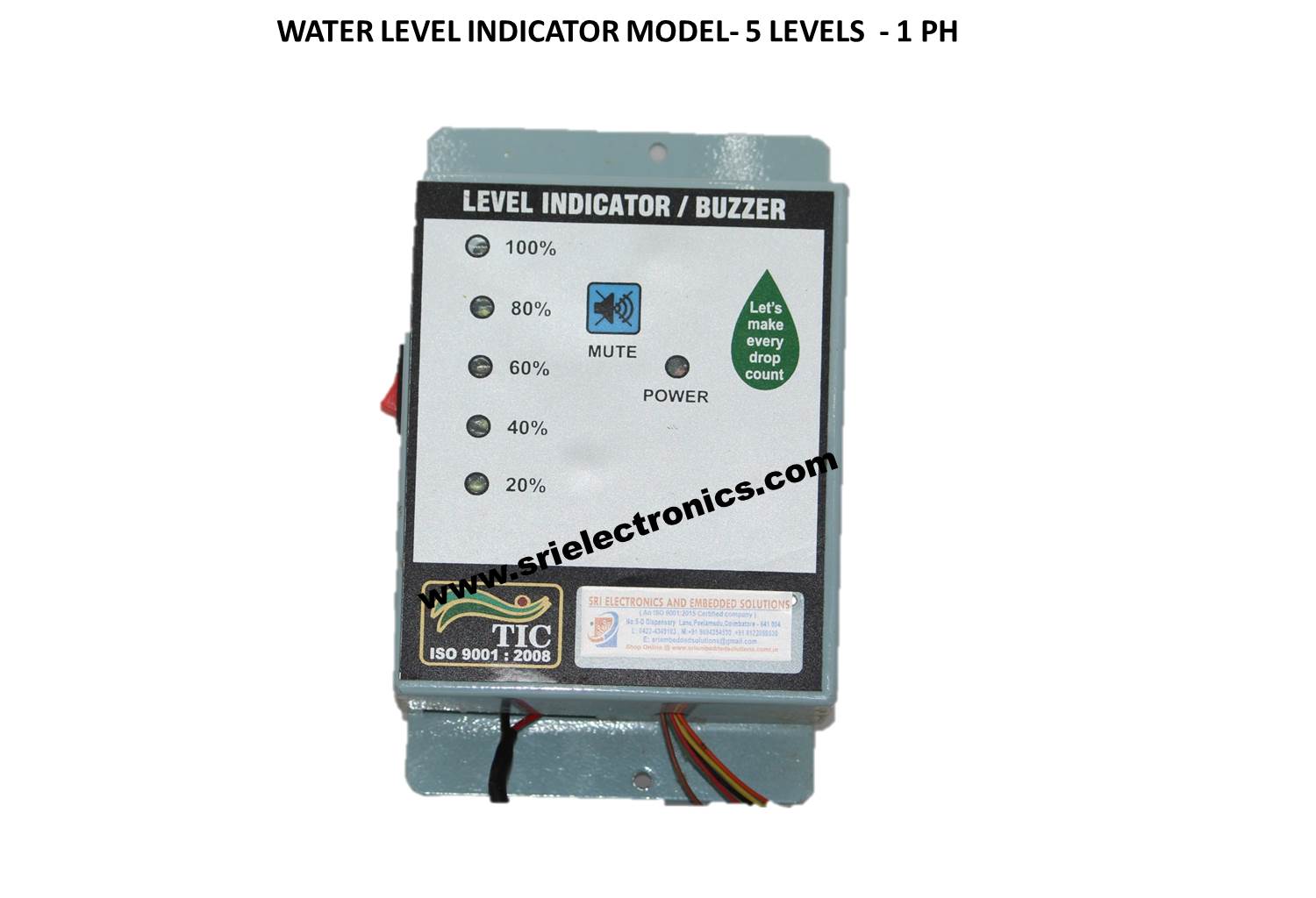 Automatic Water Level Indicator - 5 levels- Single phase