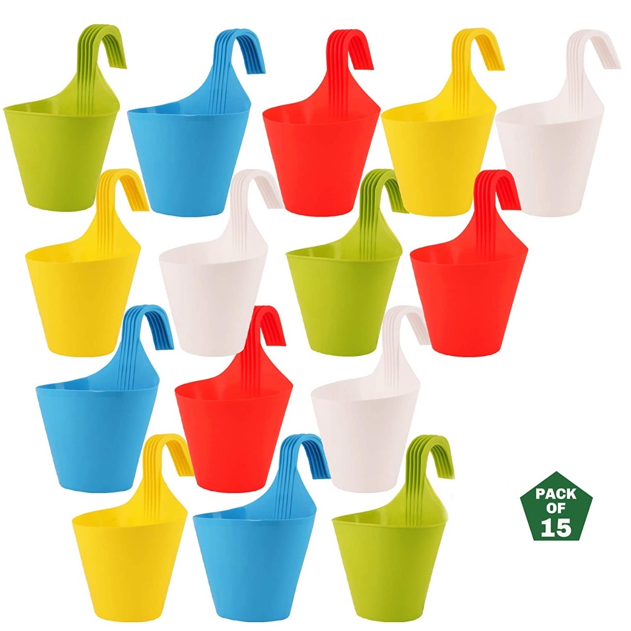 Buy Plastic Hook Hanging Pot (Multicolor) Online at Best Price ...