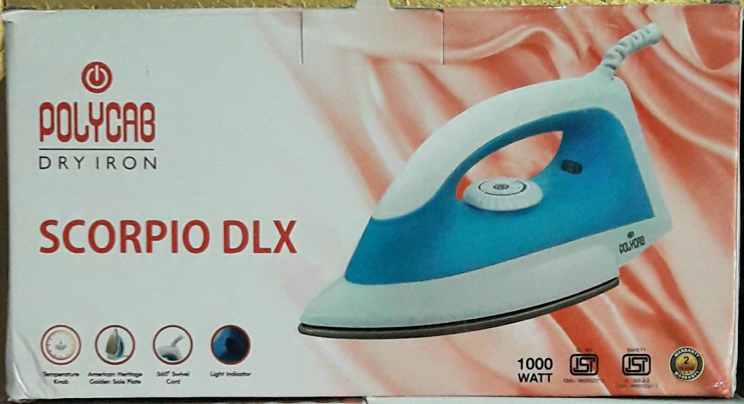 Buy Polycab Deluxe Iron 1 Year Warranty online from WASIM ELECTRIC ACCESSORIES