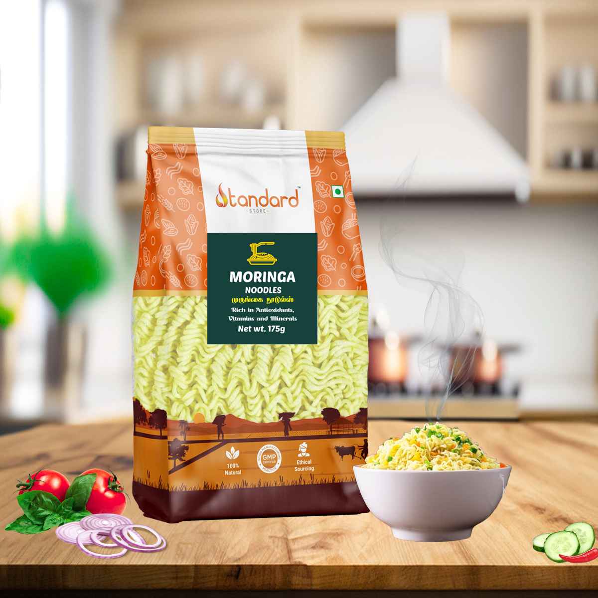 Moringa Noodles in Multiple Languages - 175 gm