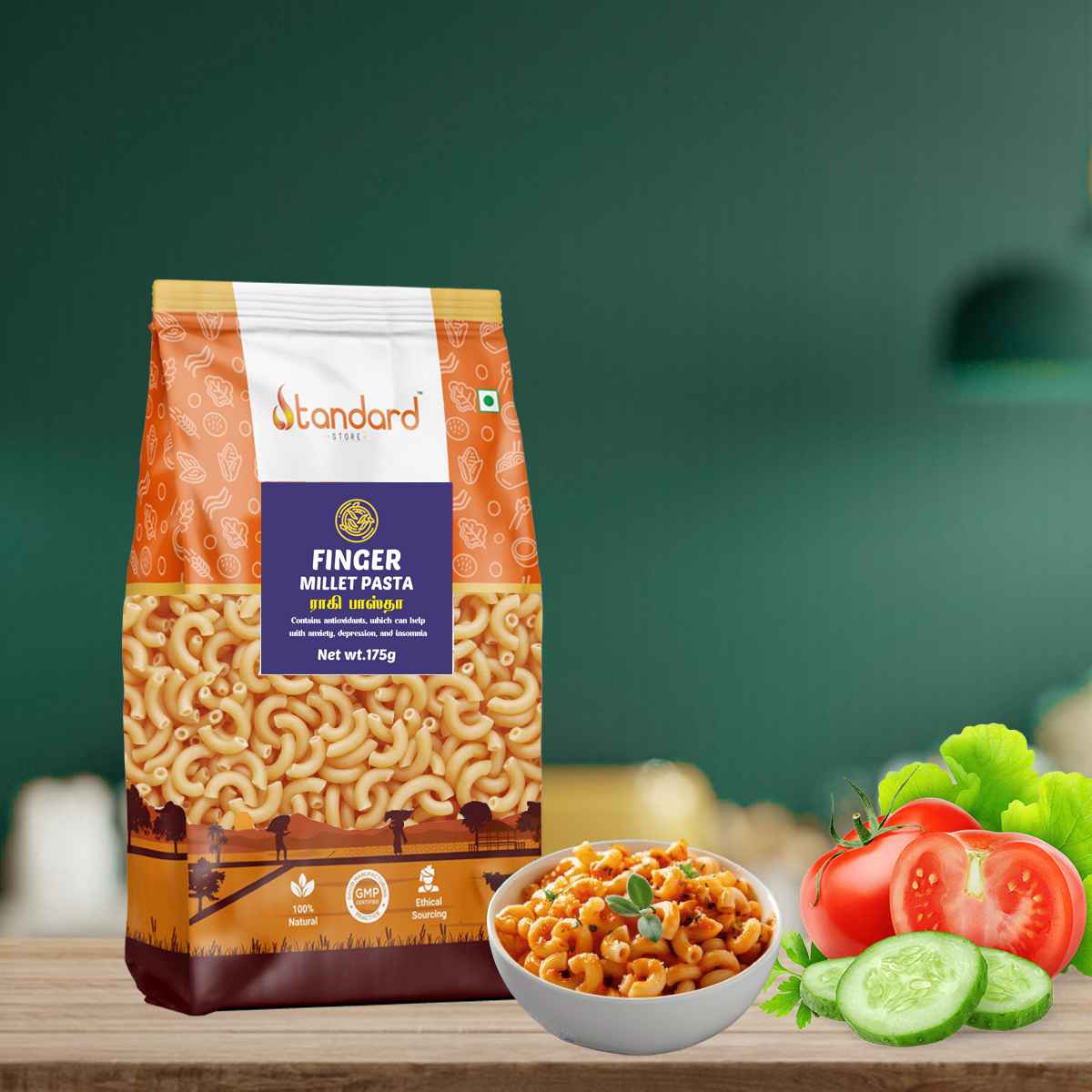 Buy Finger Millet Pasta (175 gm) - Healthy & Tasty