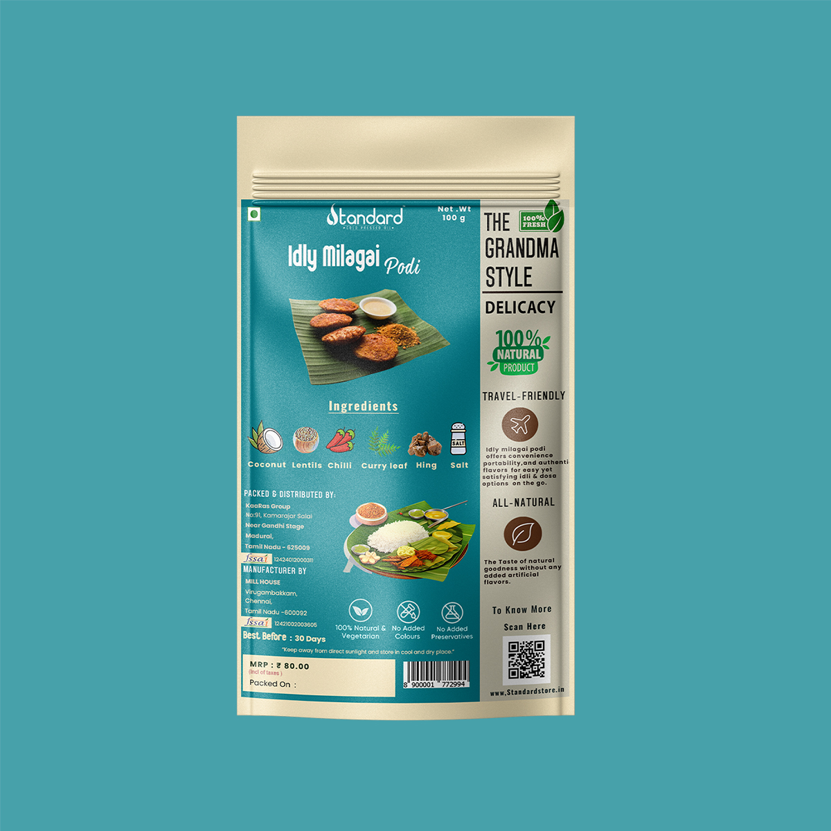 Buy Idly Milagai Podi (100 GM) - Authentic & Fresh