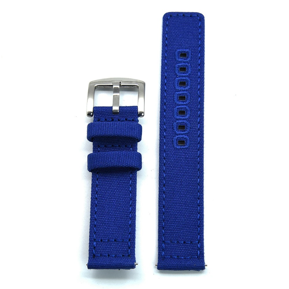 Blue Canvas Strap with Quick Release - Premium Quality