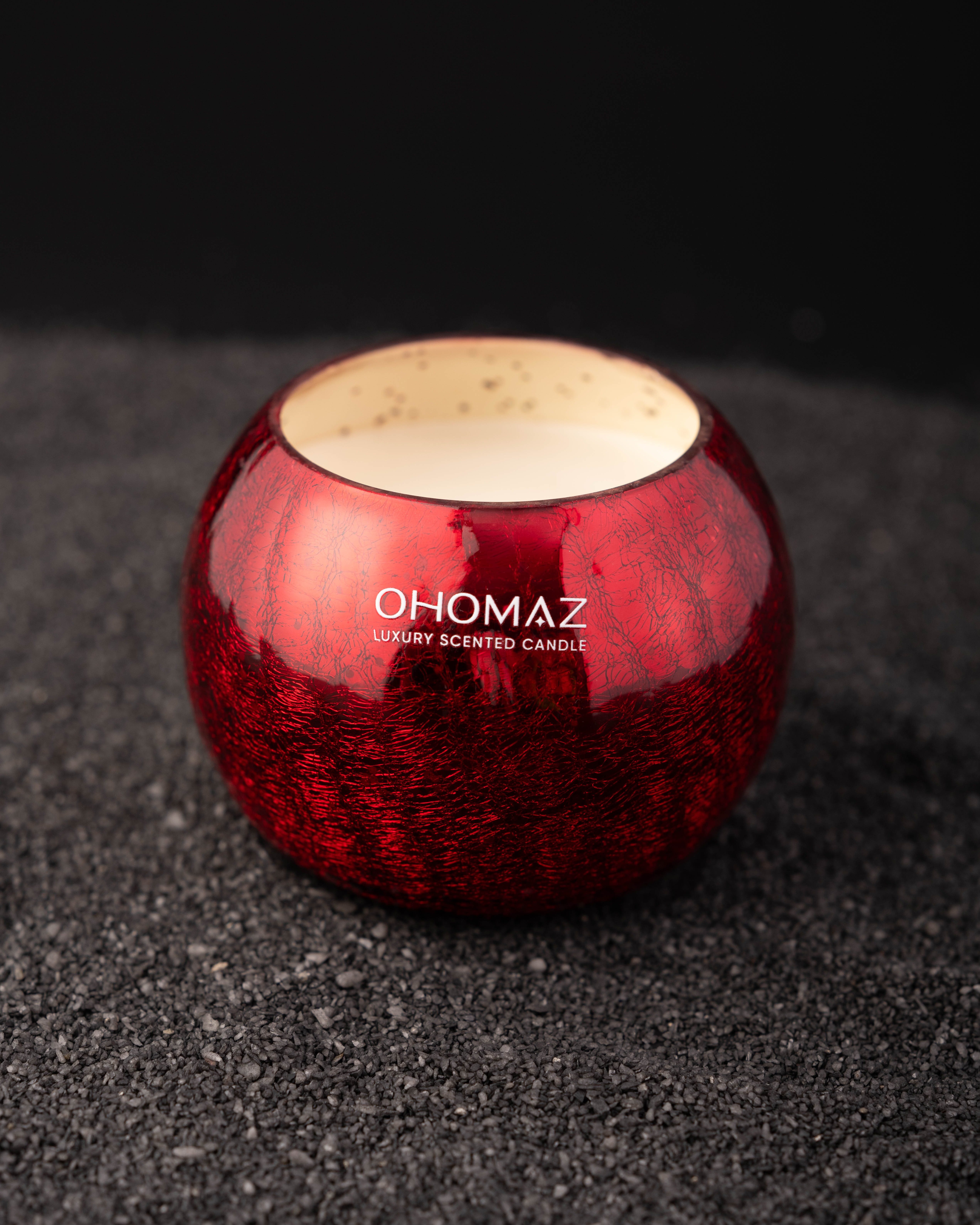 Royal Red Rolly Polly Soy Wax Candle Pot with Mercury Finish | Dual ...