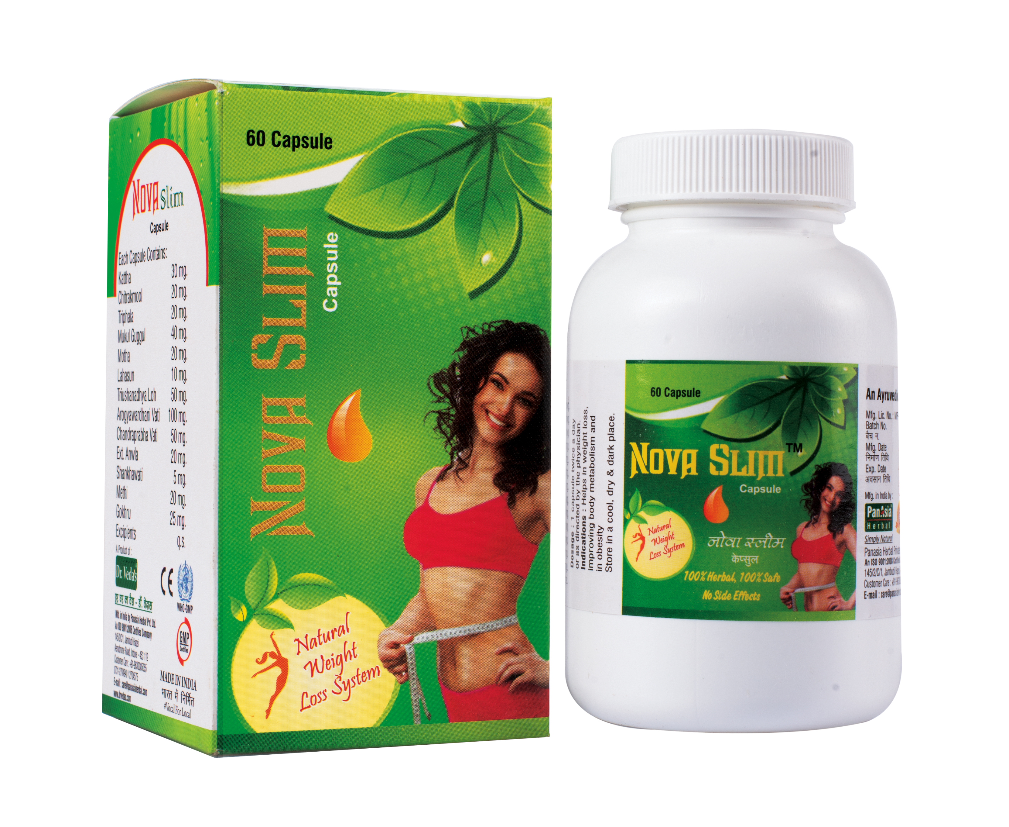 Dr. Veda's Nova Slim Capsules For Weight Loss - 10 Capsules, Pack of 6 ...