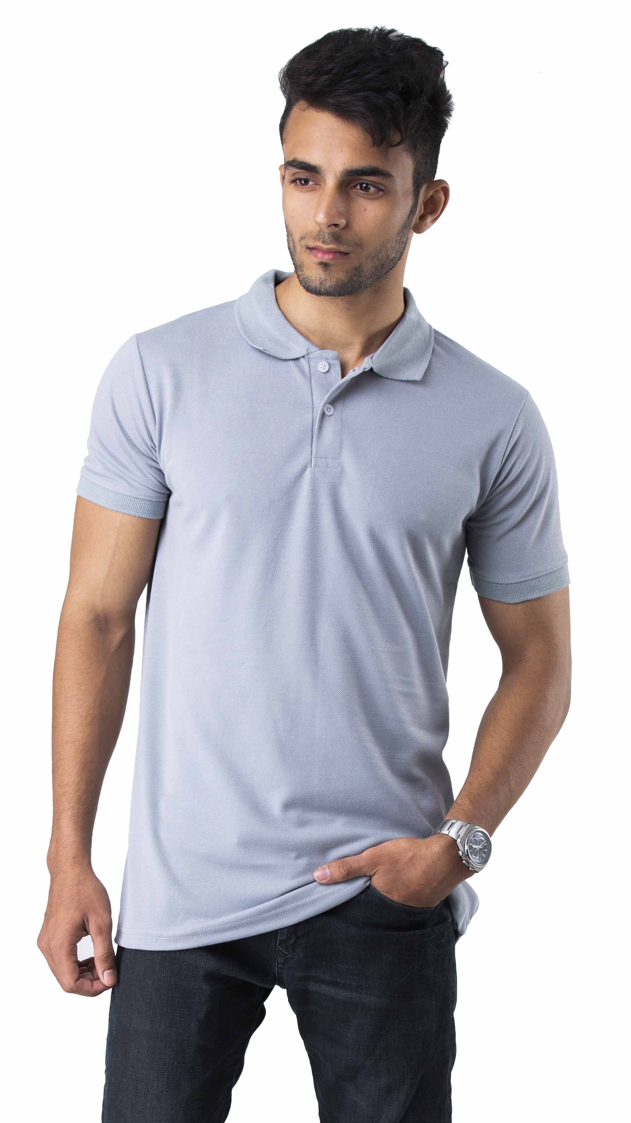 Mrmebino GREY Collar T-Shirt For Men - Shop Now