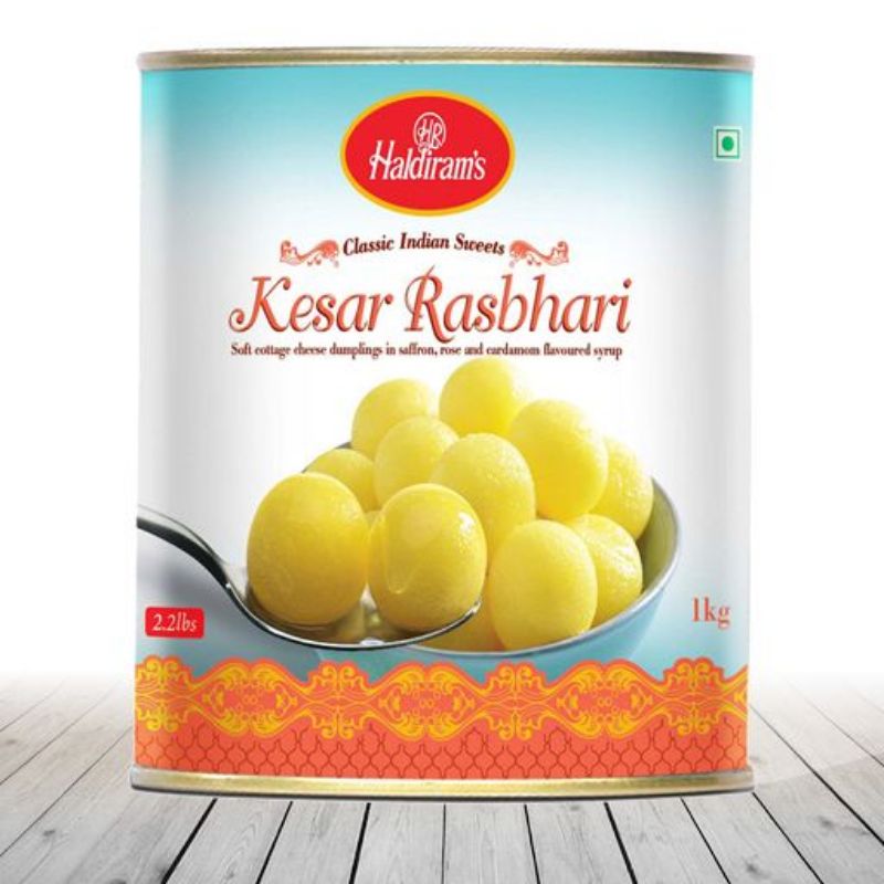 Buy Haldiram's Kesar Rasbhari 1kg - Authentic Indian Sweets