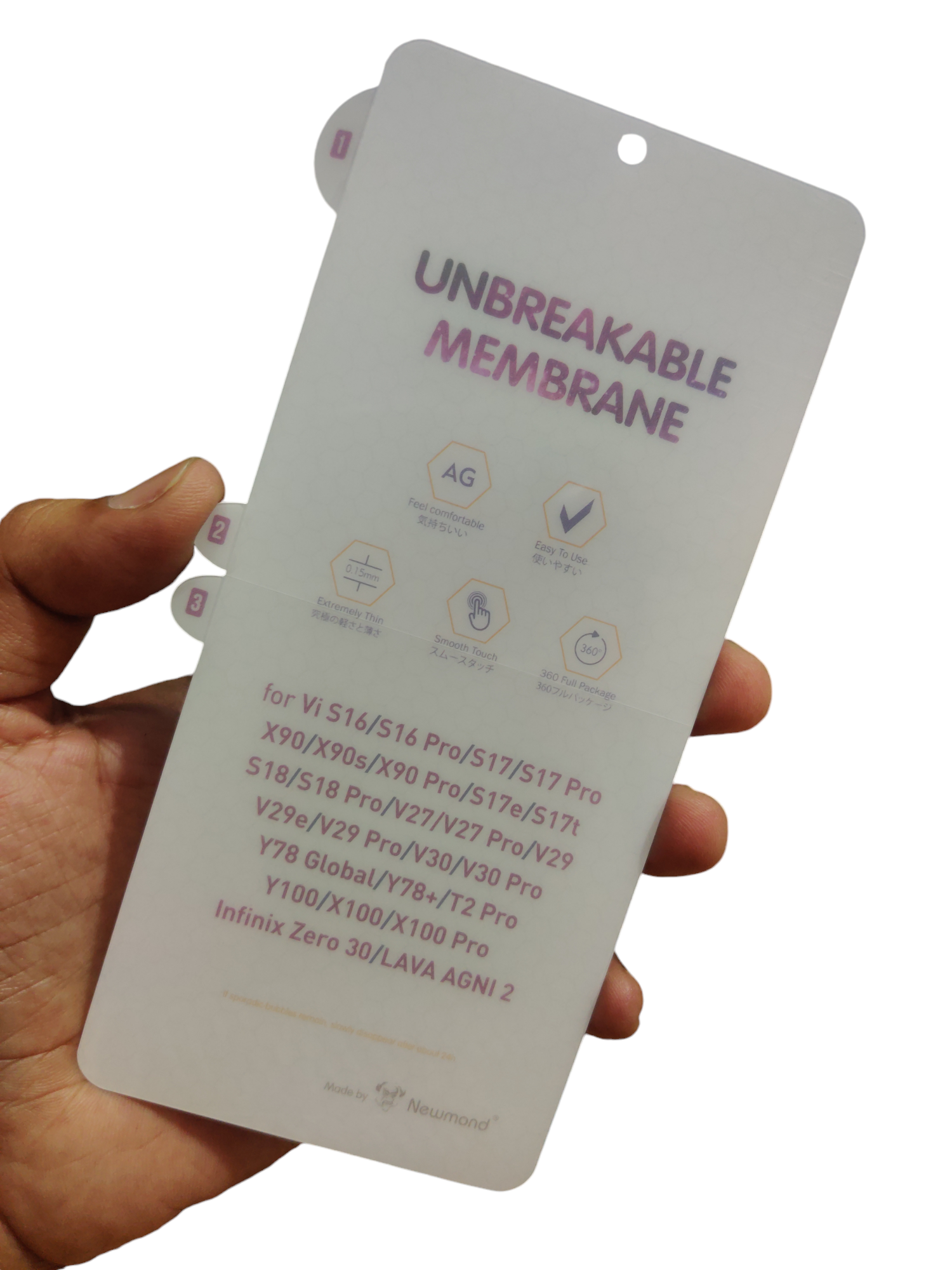 Matte Finish Front Membrane Screen Protector Guard for Mobile Phones ...