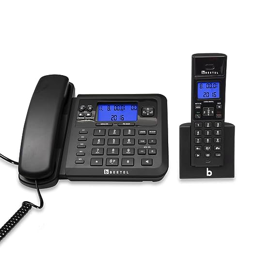 Beetel X78 2.4GHz Cordless Combo, with 2 Way Speaker Phone for Both ...