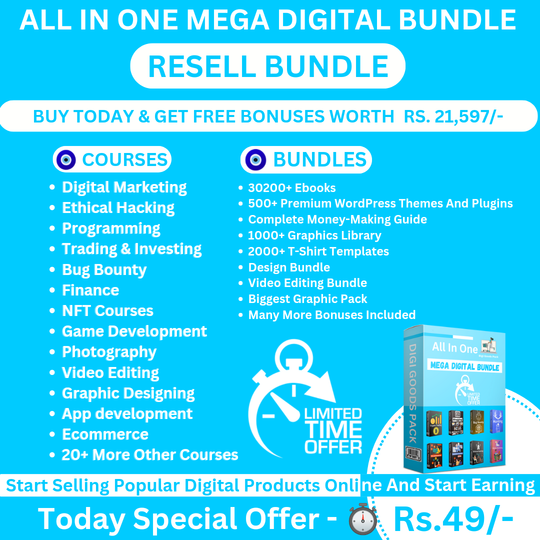 All In One Digital Bundle Courses / Graphics / Articles / Ebooks & More ...