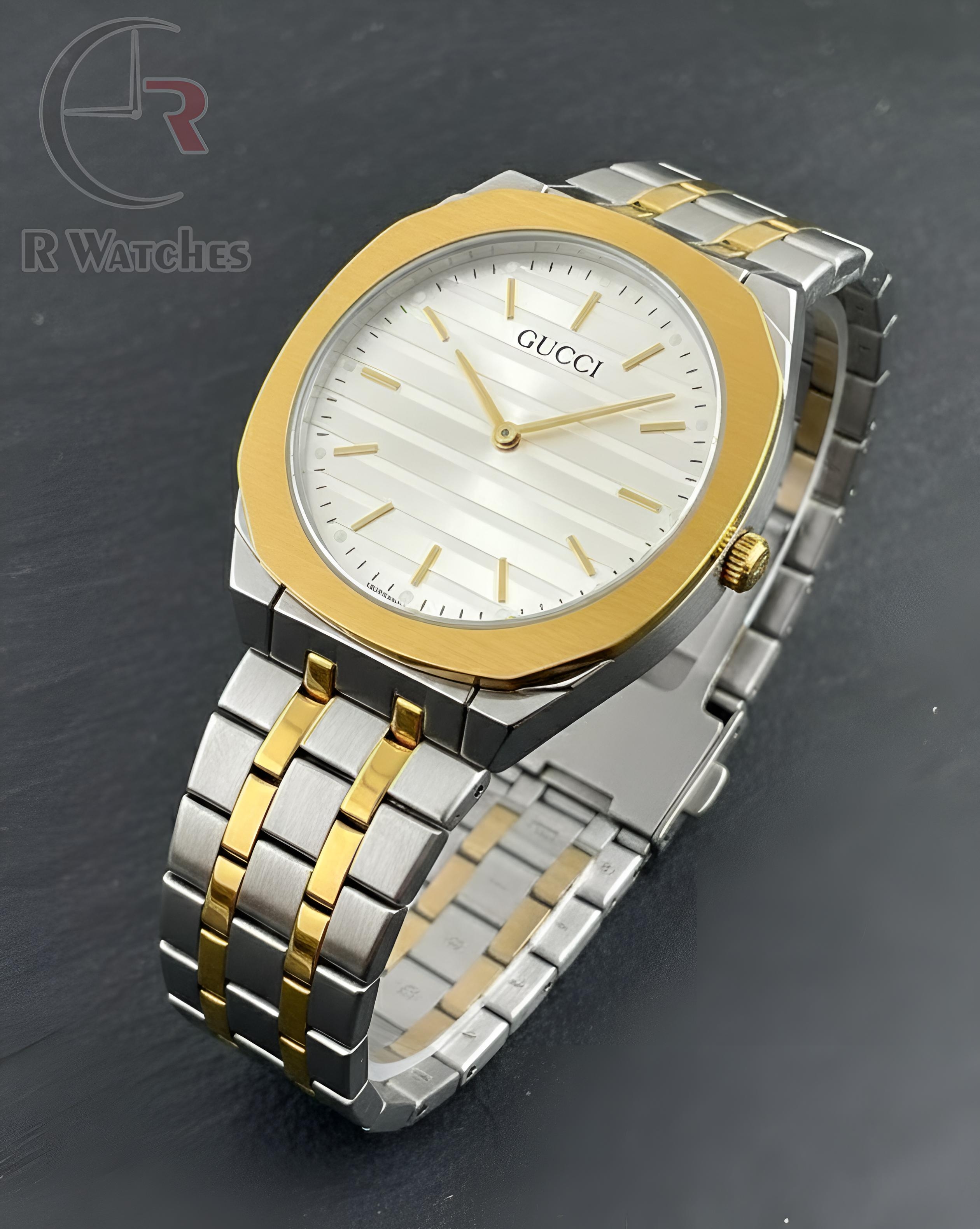 (OS) Gucci Dual Tone White Dial - R WATCHES NGP