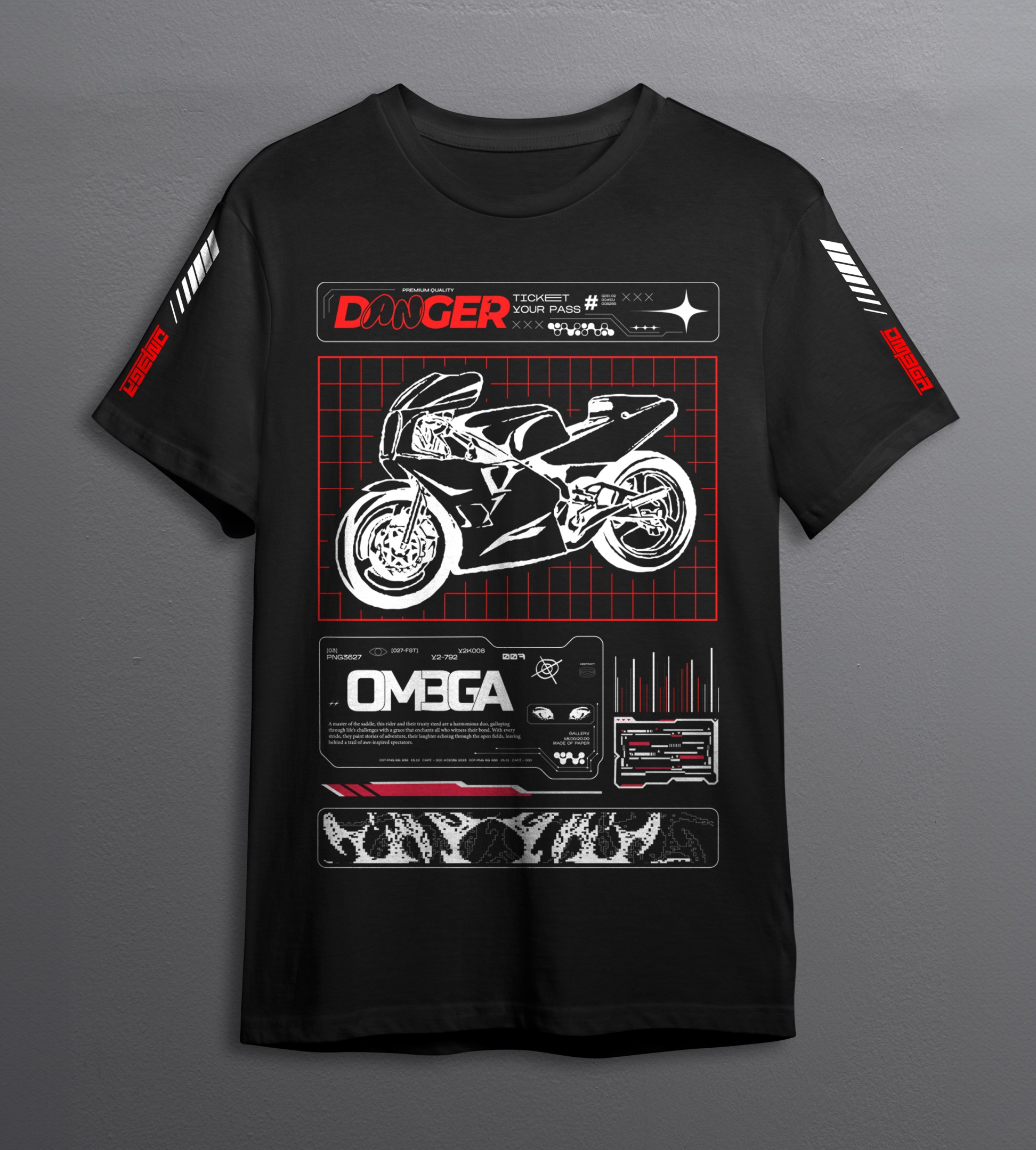 OM3GA Prototype 2 | T-Shirt | Black - 100kmph