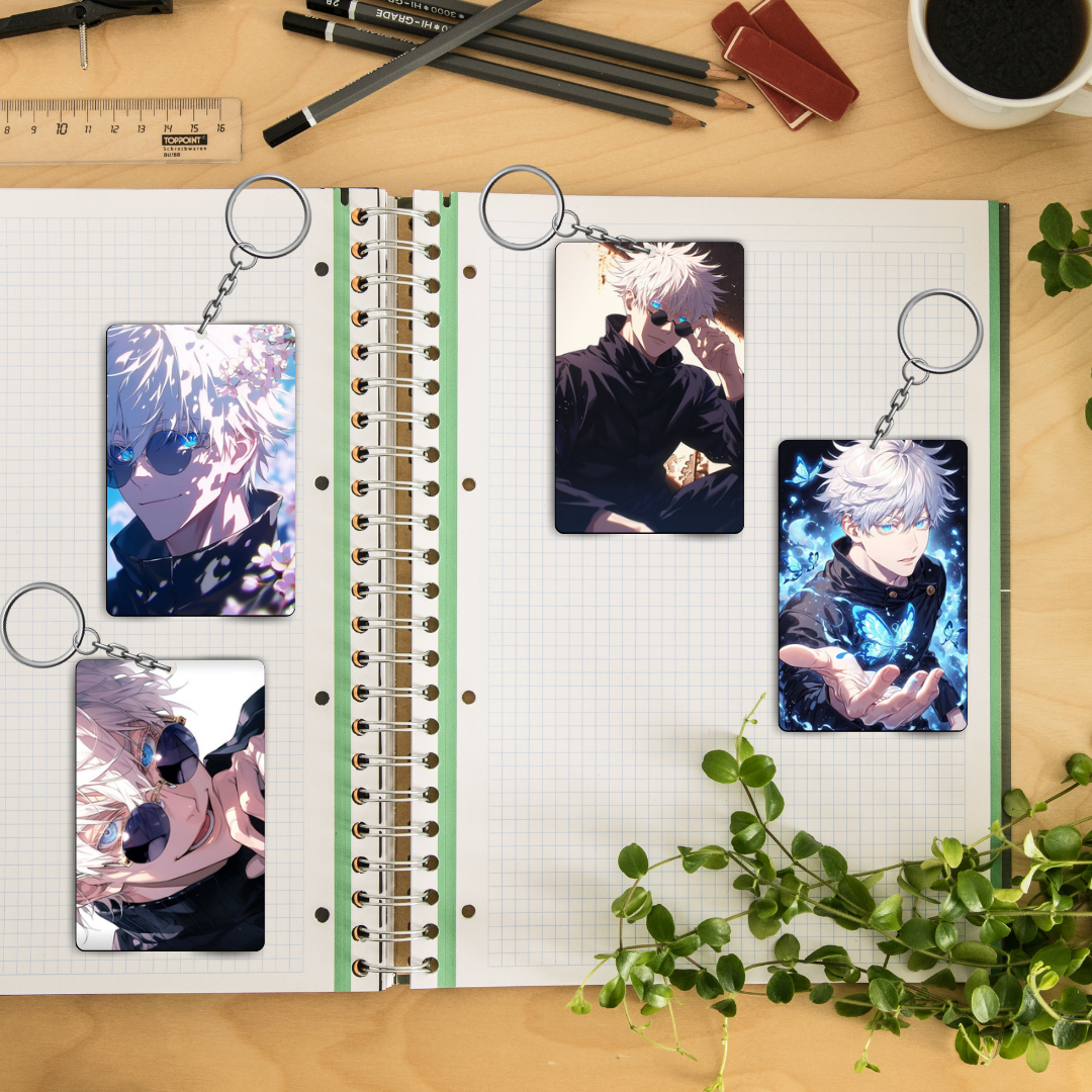 Satoru Gojo (Jujutsu Kaisen) Keychains Kit - Set Of 4 Keychains ...