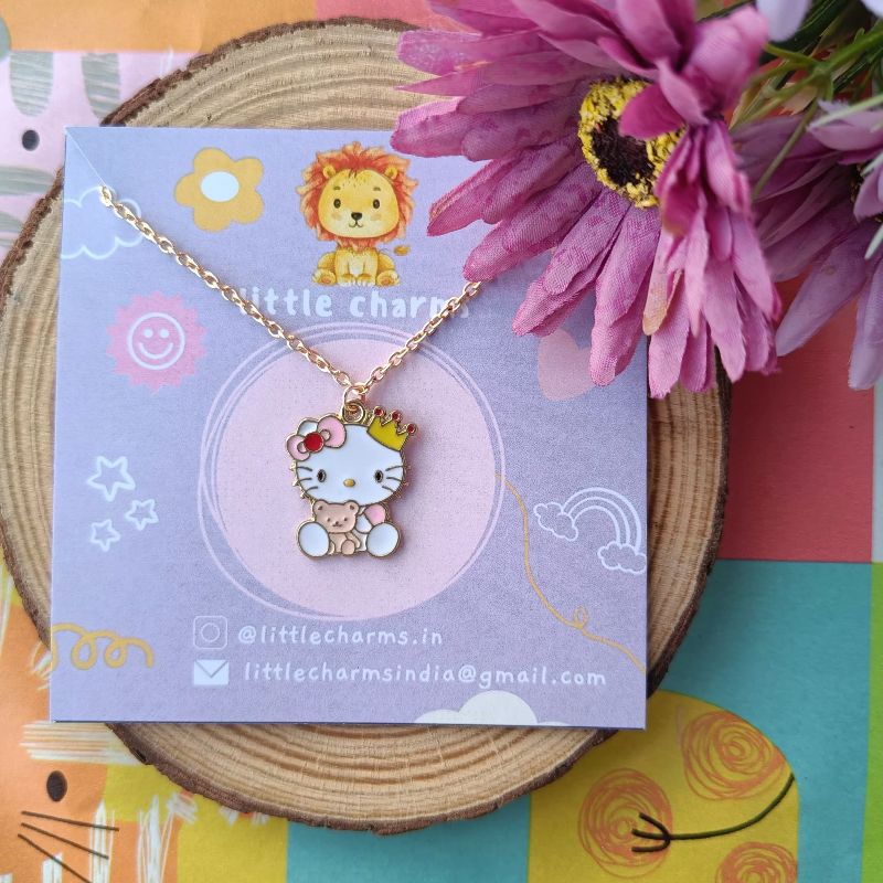 Buy Kitty With Crown Necklace online from little charms