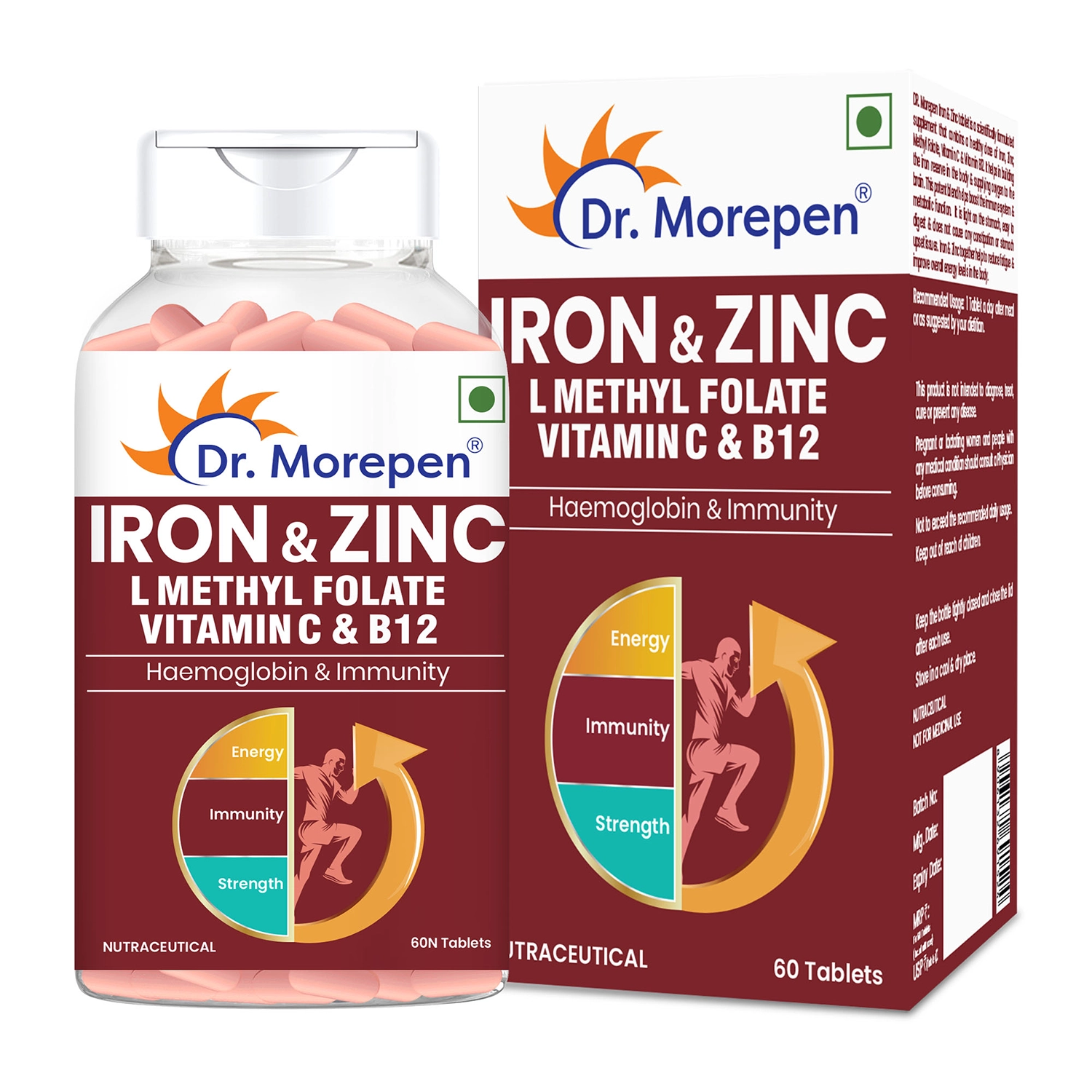 Dr. Morepen Iron & Zinc Tablets - Boost Your Immunity