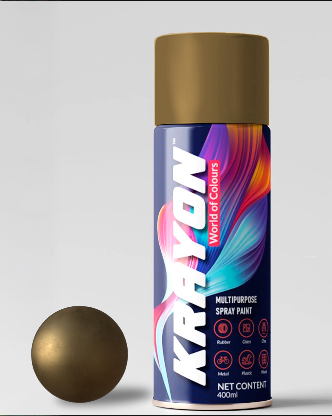 Krayon Brass Gold Spray Paint – Metallic Brass Finish for Decor & DIY ...