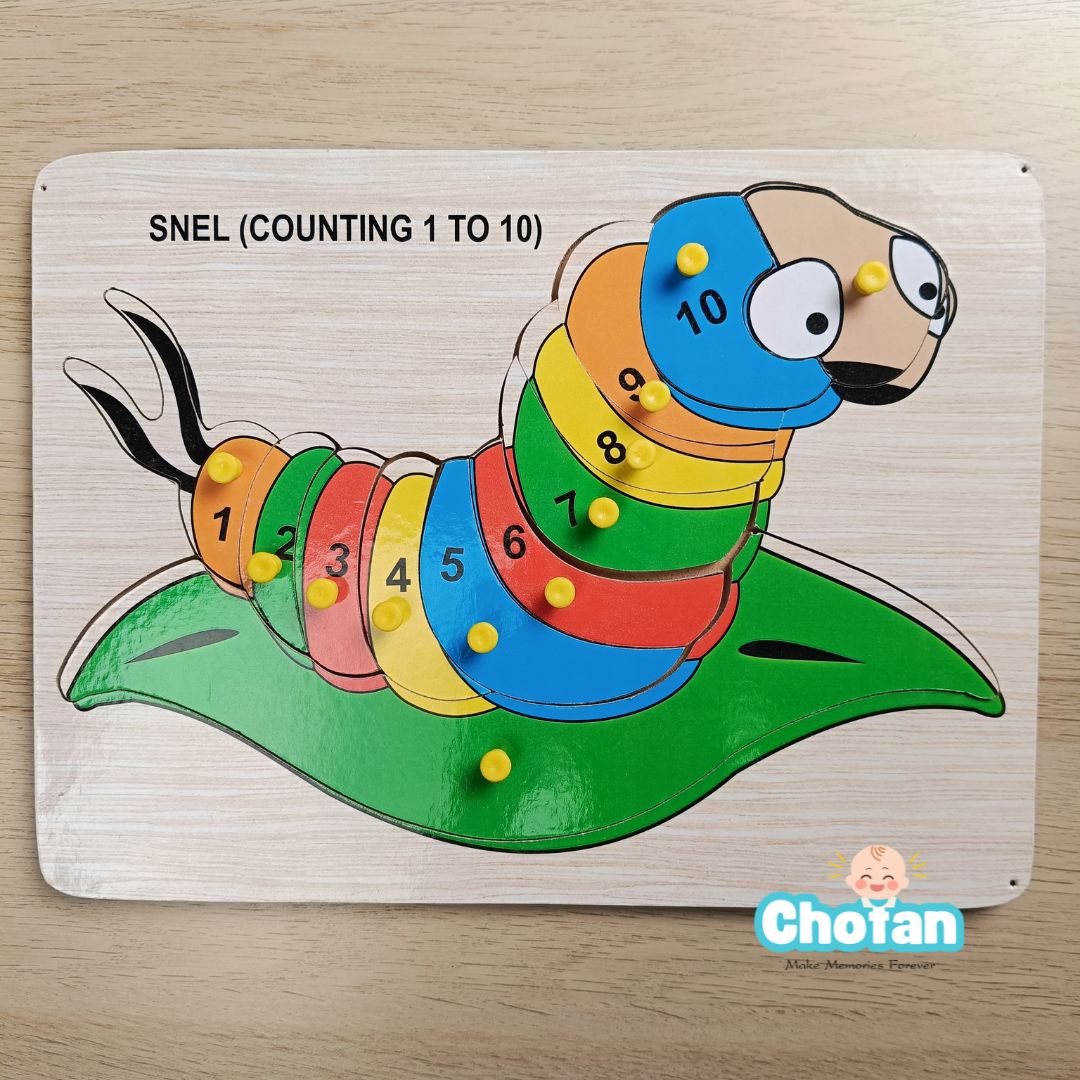 Wooden Snail Counting Numbers(1 to 10) - Chotan.in (A Product of ...
