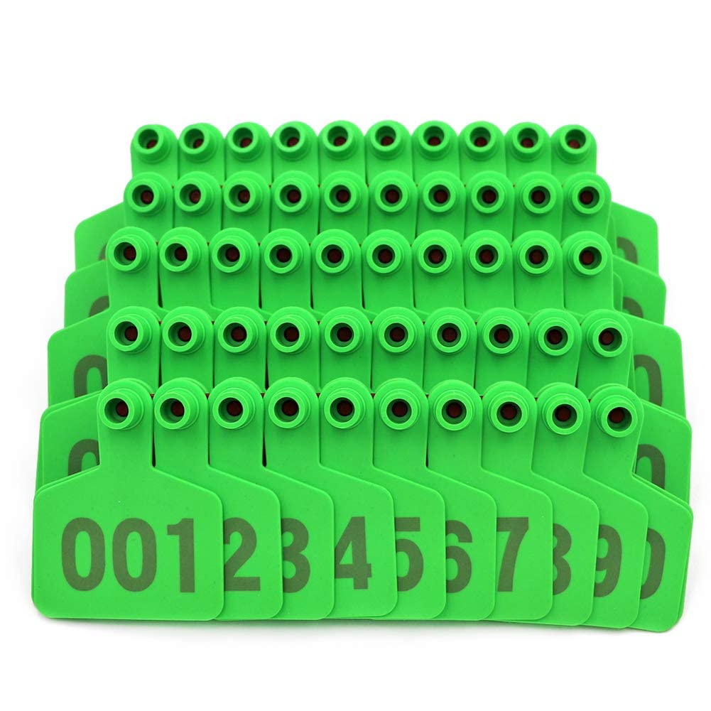 Livestock Ear Tag 100 Sequential Numbered Tags for Goats, Pigs, Cattle ...