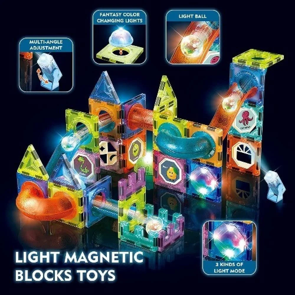 Light Magnetic T Building Blocks for Kids 3D STEAM Educational Toys ...