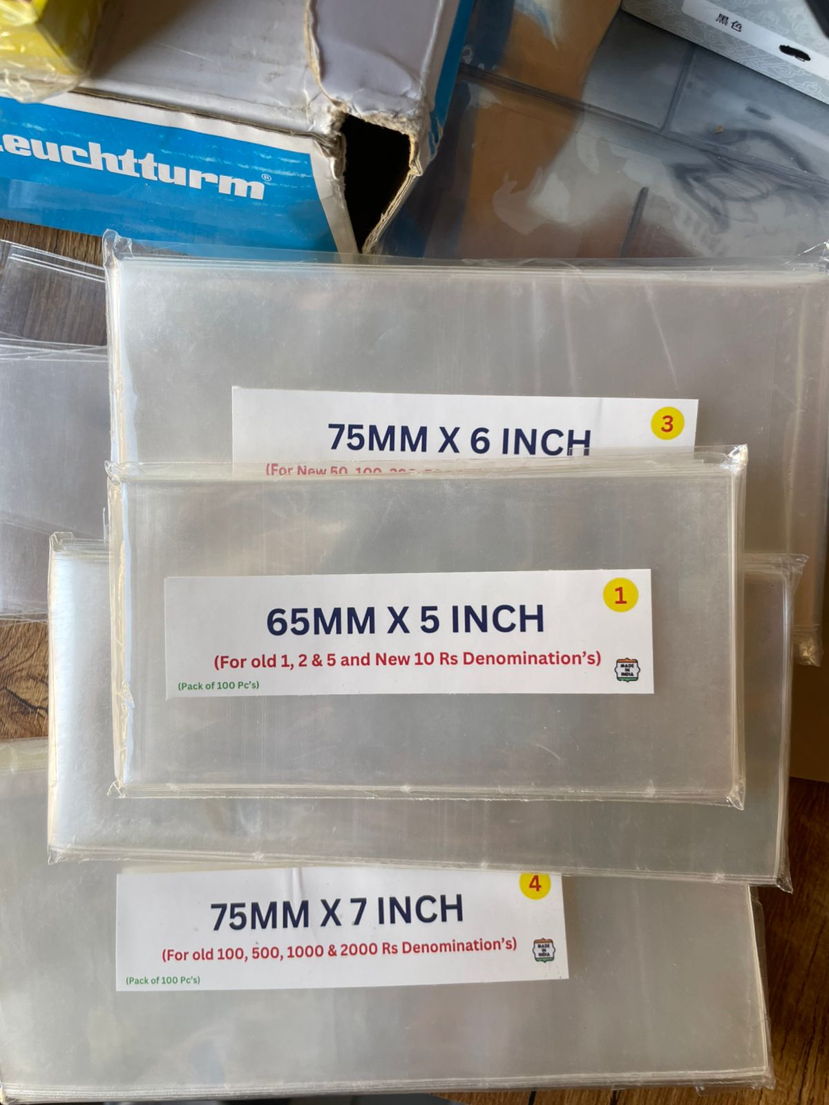 Indian Made Banknote Sleeves for Dealers