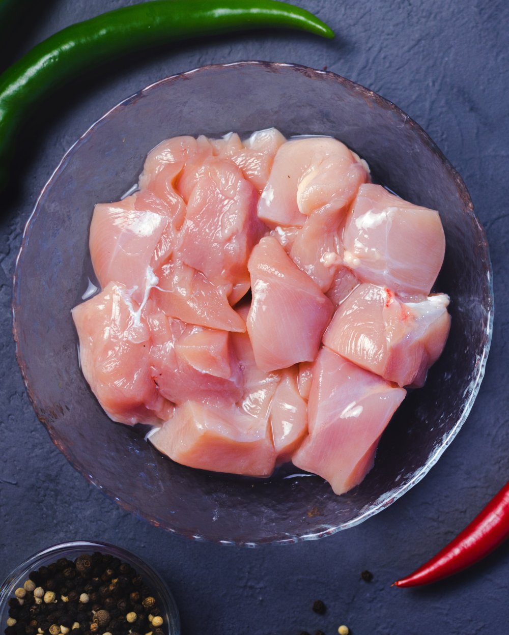 Chicken Breast Boneless (Cubes) - 500g - Delicacys