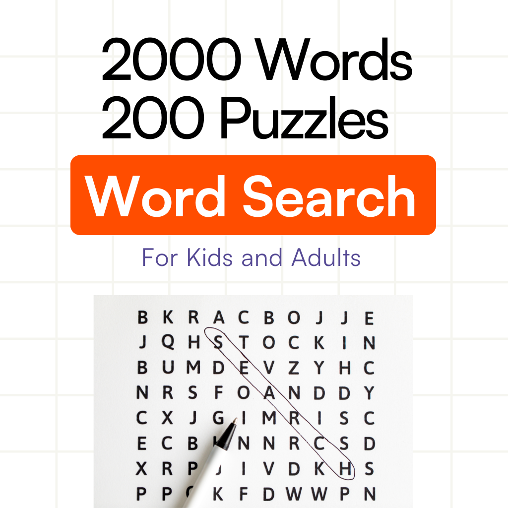 Premium Word Search Compilation 200+ Pages of Exciting Puzzles for Kids ...
