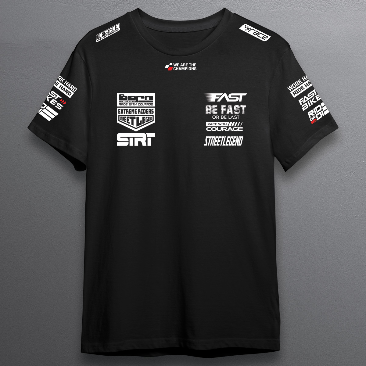 Ride Hard | Street Legend T-Shirt | Black - 100kmph