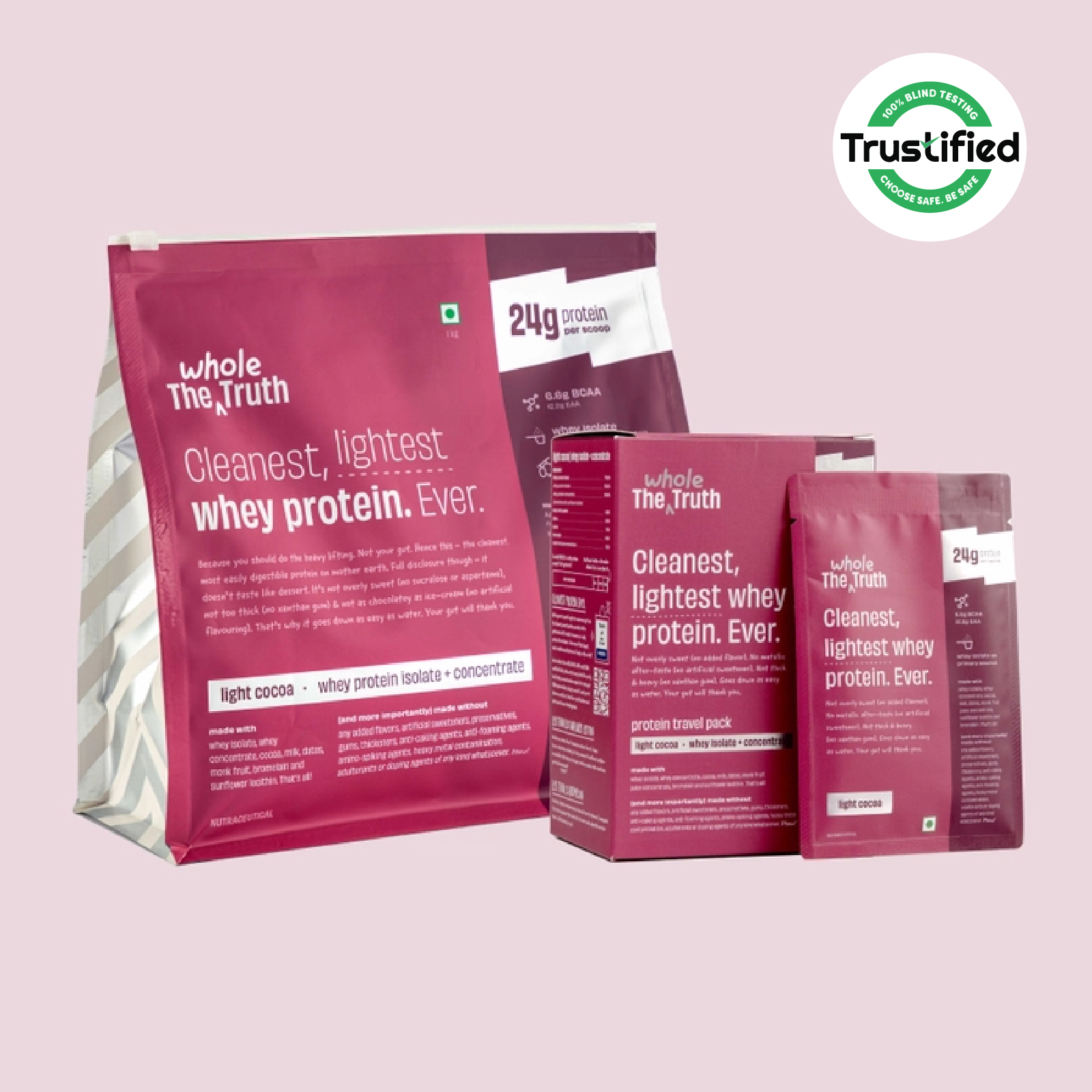 Light Cocoa 24 g Protein Powder - 1 KG with Pack of 6 sachets - The ...