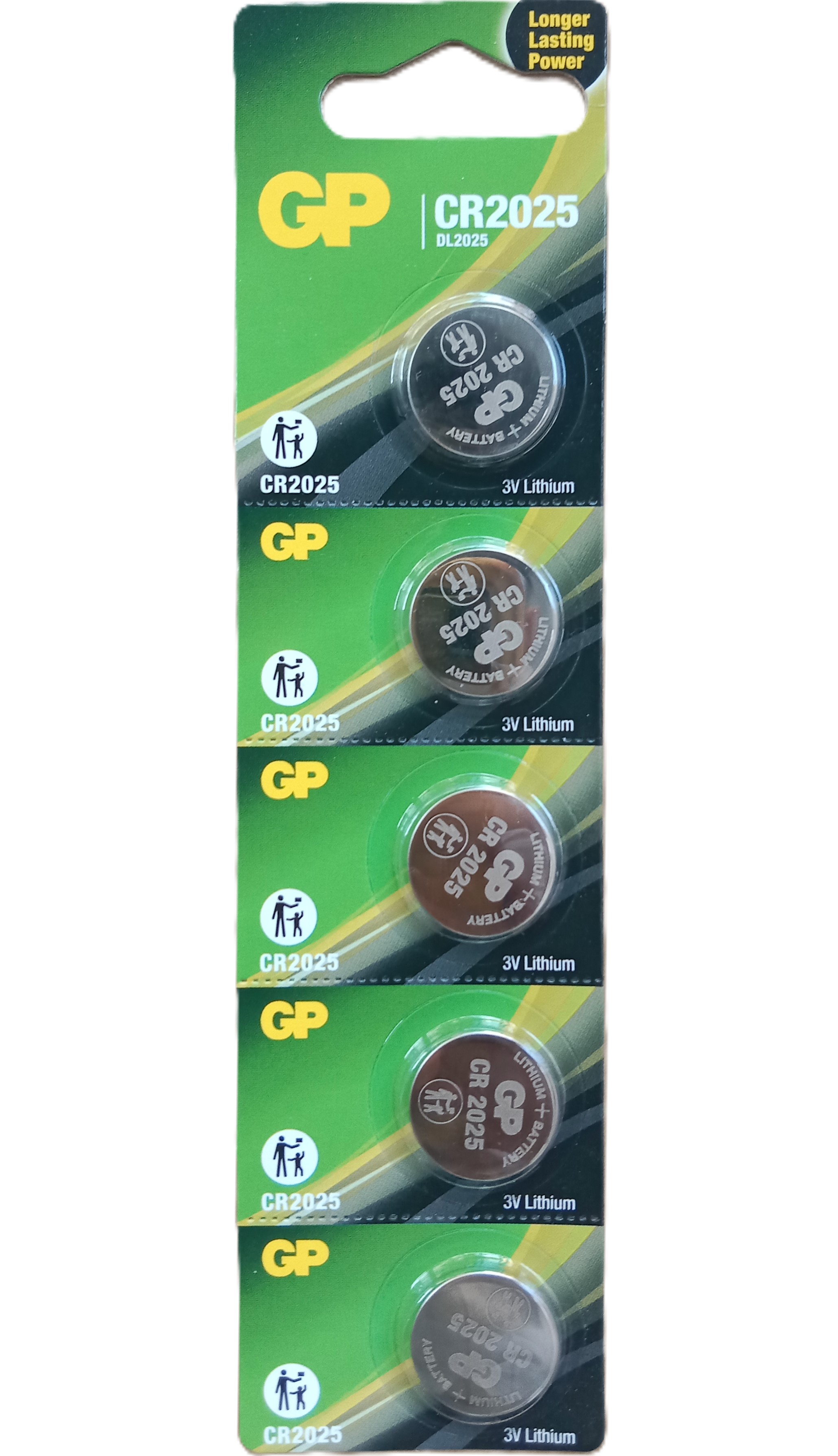 Gp Cr 2025 3V Lithium Coin Cell - Pack of 5