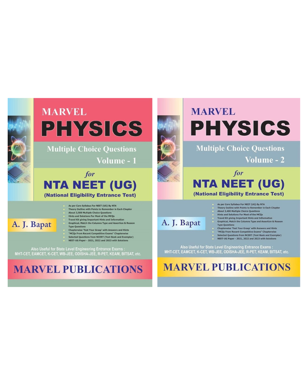 Marvel Physics MCQ for NEET Vol 1 and Vol 2 (2023)