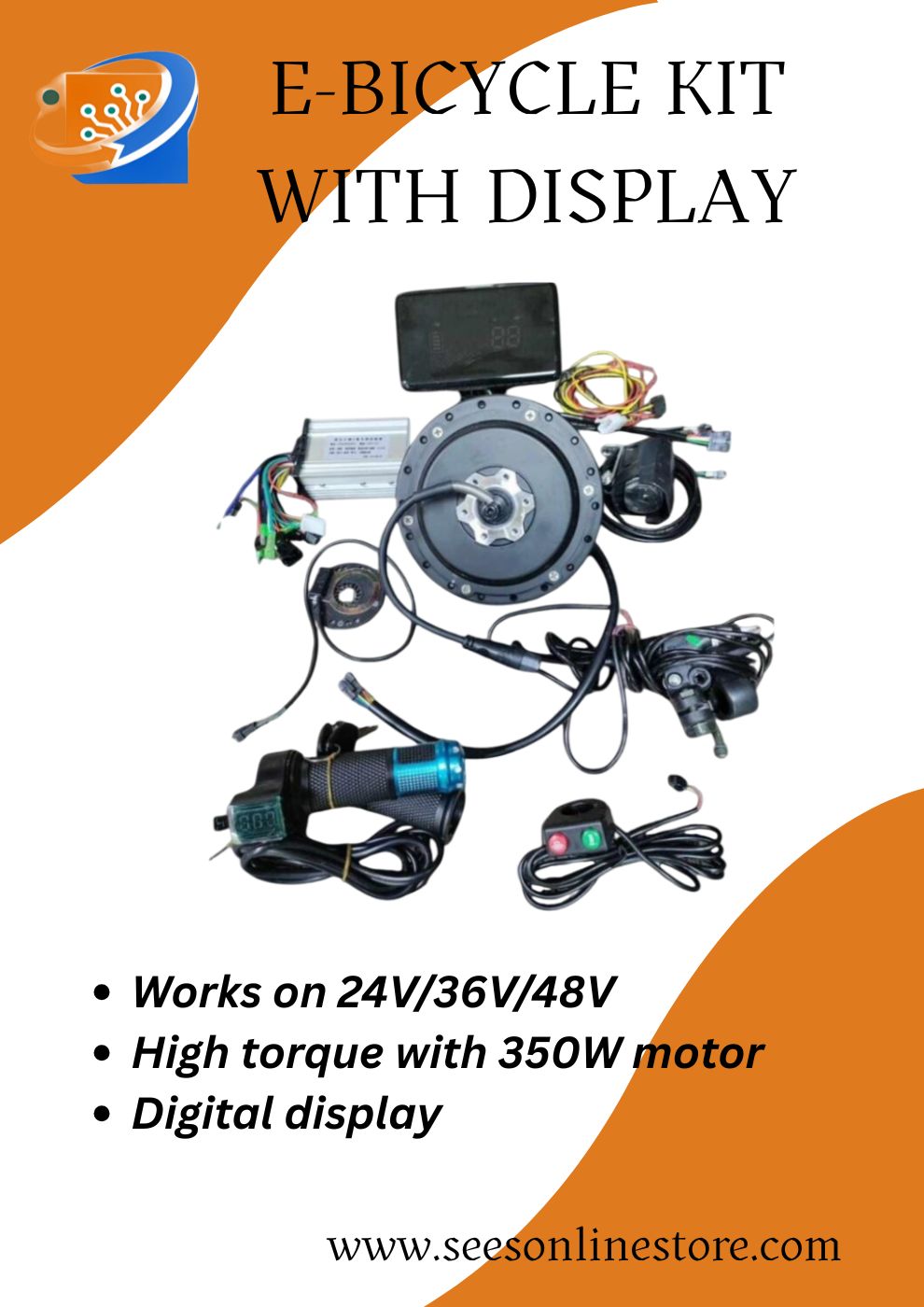 E-cycle Hub motor kit 36v with Digital Led Display